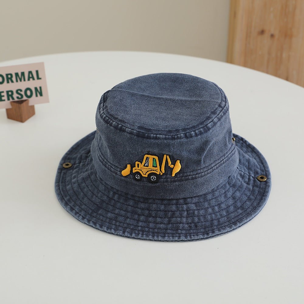 Washed Denim Comfortable Bucket Hat for Kids – Accessories Park