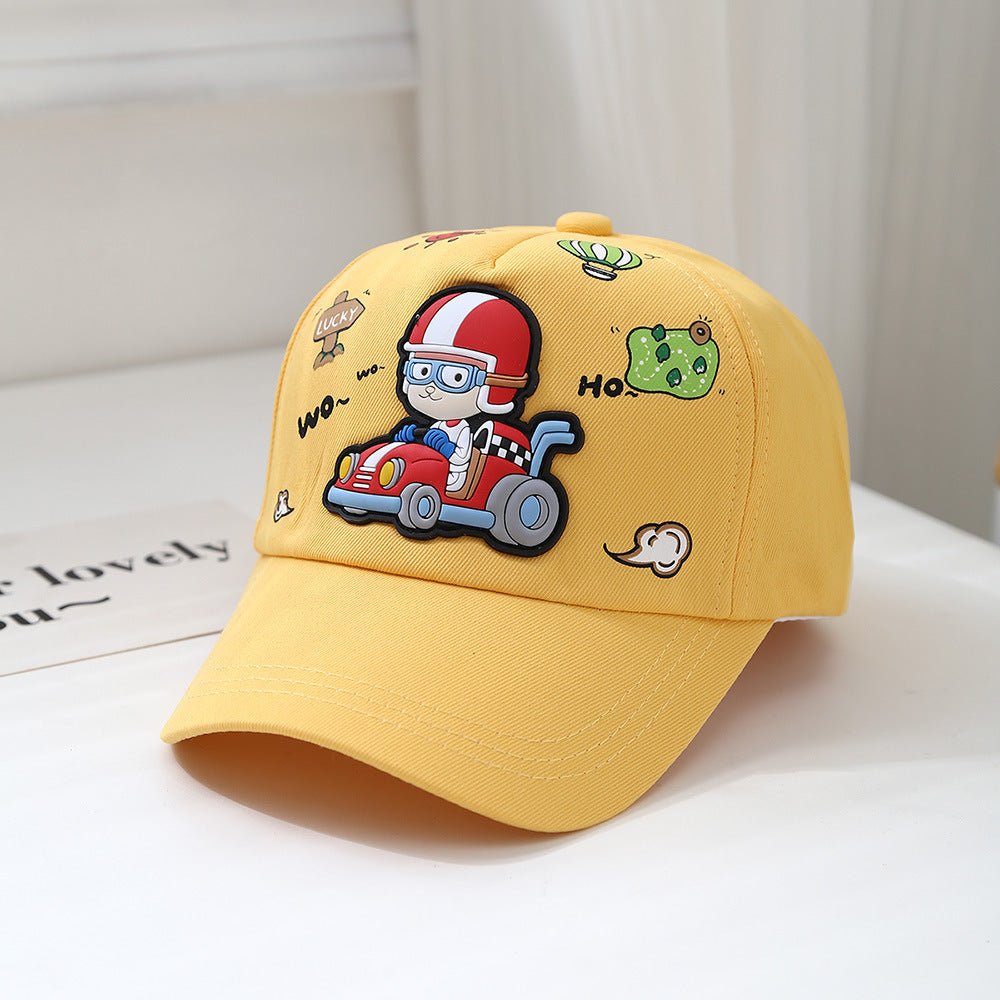 Leather Label Graffiti Car Baseball Cap for Children – Accessories Park