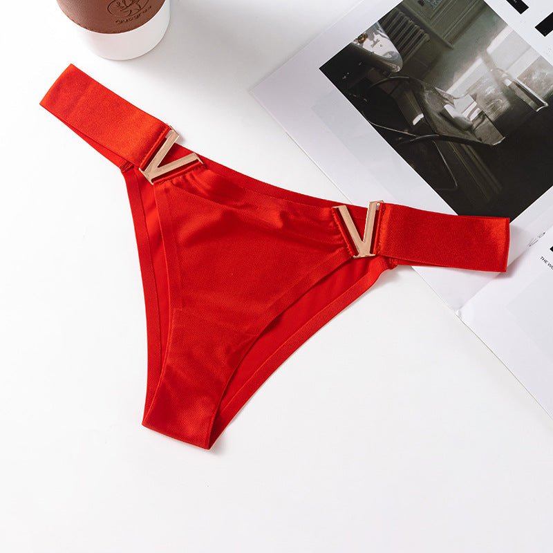 European Style Seamless Ice Silk Women's V-shaped Waist Breathable Pan ...